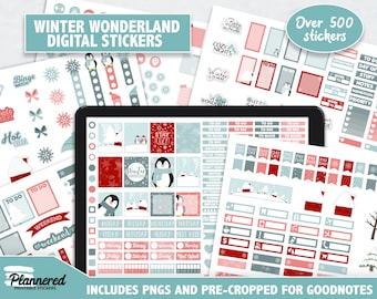 Winter Days Mini Digital Sticker Set - Etsy
