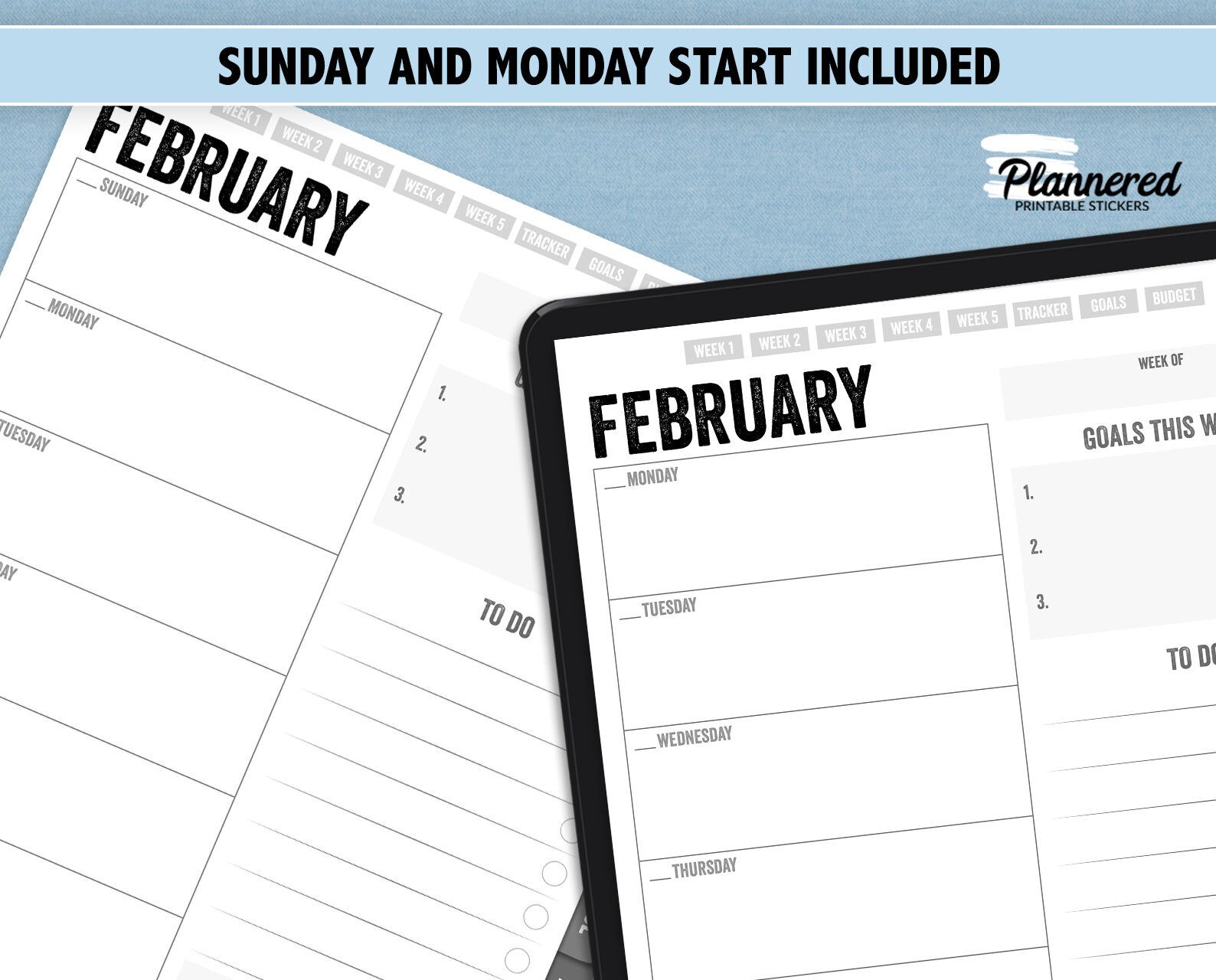 Undated Digital Planner Vertical Digital Goodnotes Planner - Etsy