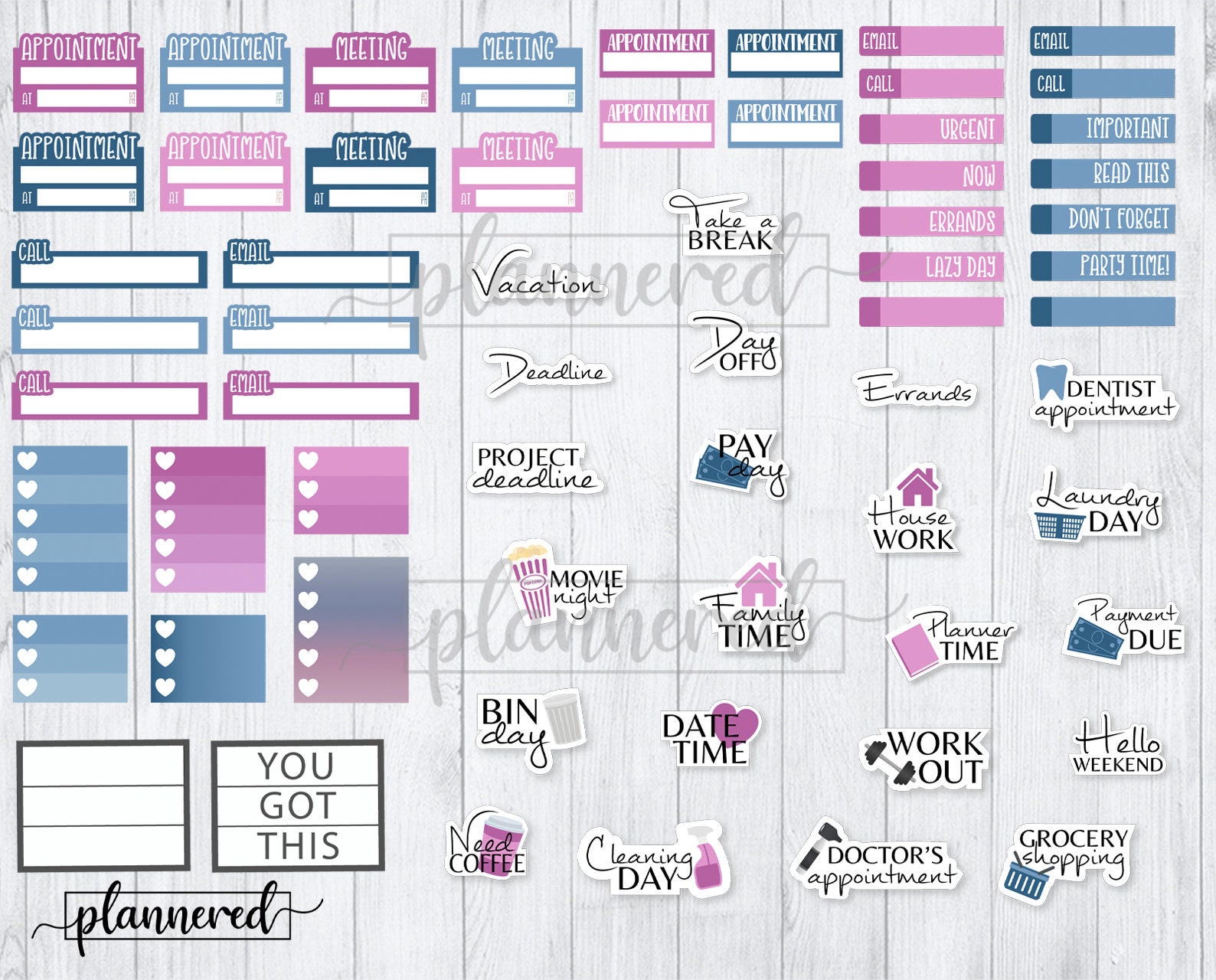 Digital Girl Boss Sticker Set, 500+ Girlboss Digital Sticker Set ...