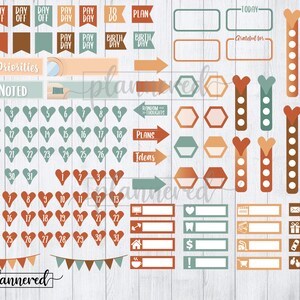 Boho Home Digital Stickers, 500+ Digital Cozy Boho Home Sticker Set ...