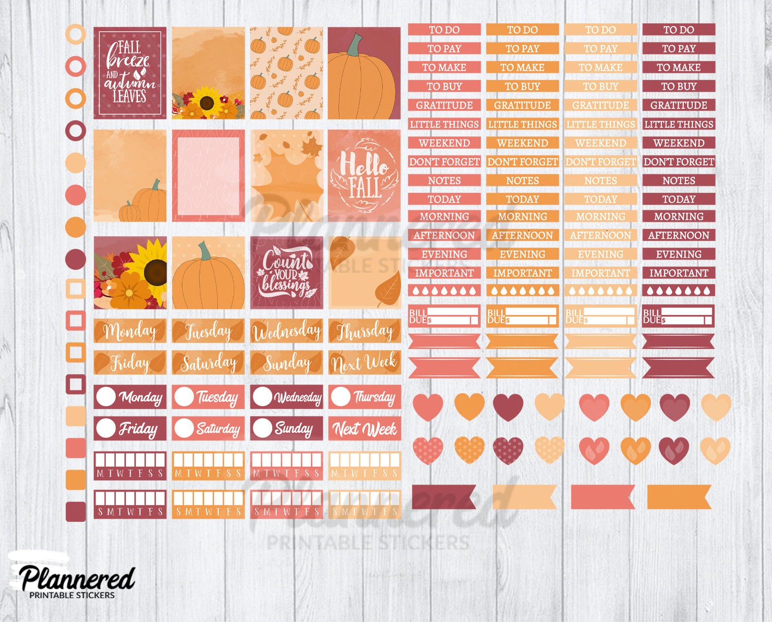 Fall Digital Stickers 500 Digital Fall Stickers Precropped - Etsy