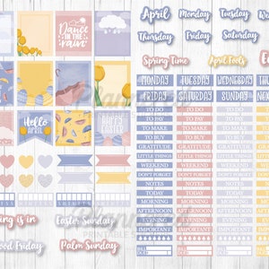 April Digital Stickers, 500+ April Digital Sticker Set, Precropped ...