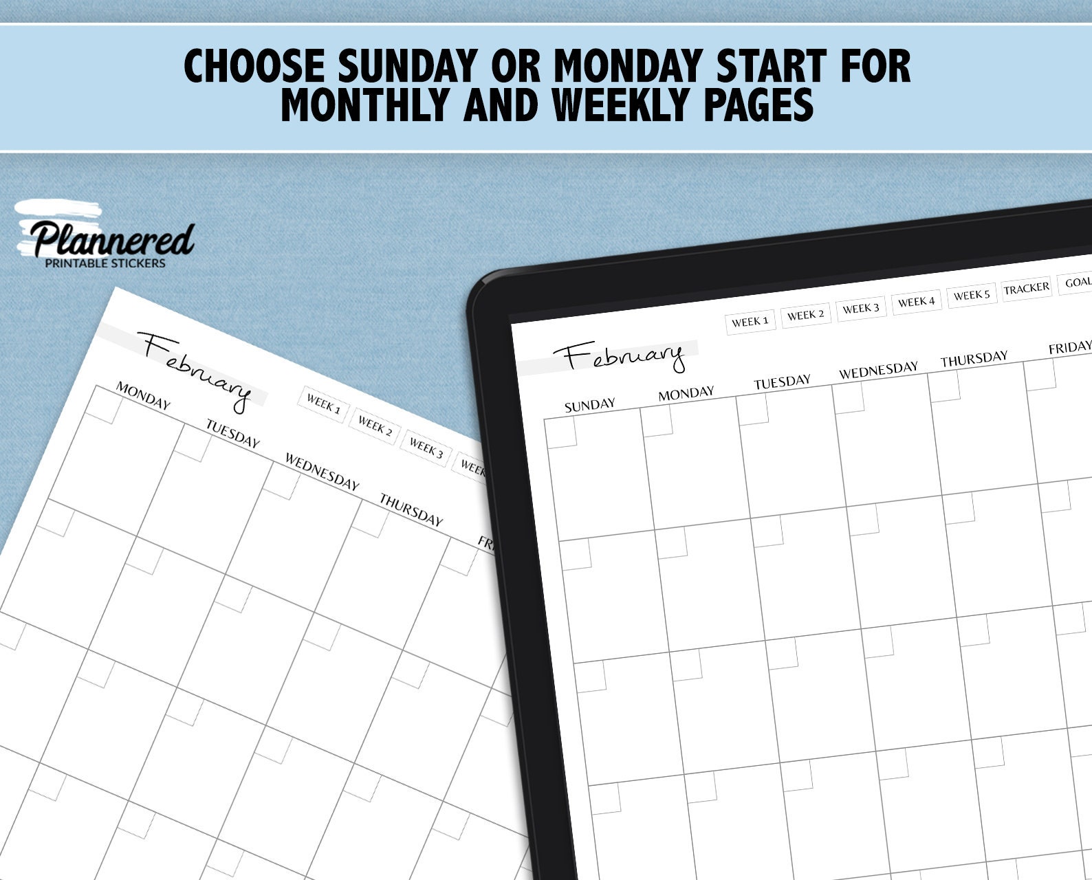 Undated Digital Planner Vertical for Goodnotes, Rainbow Tabs, Vertical ...