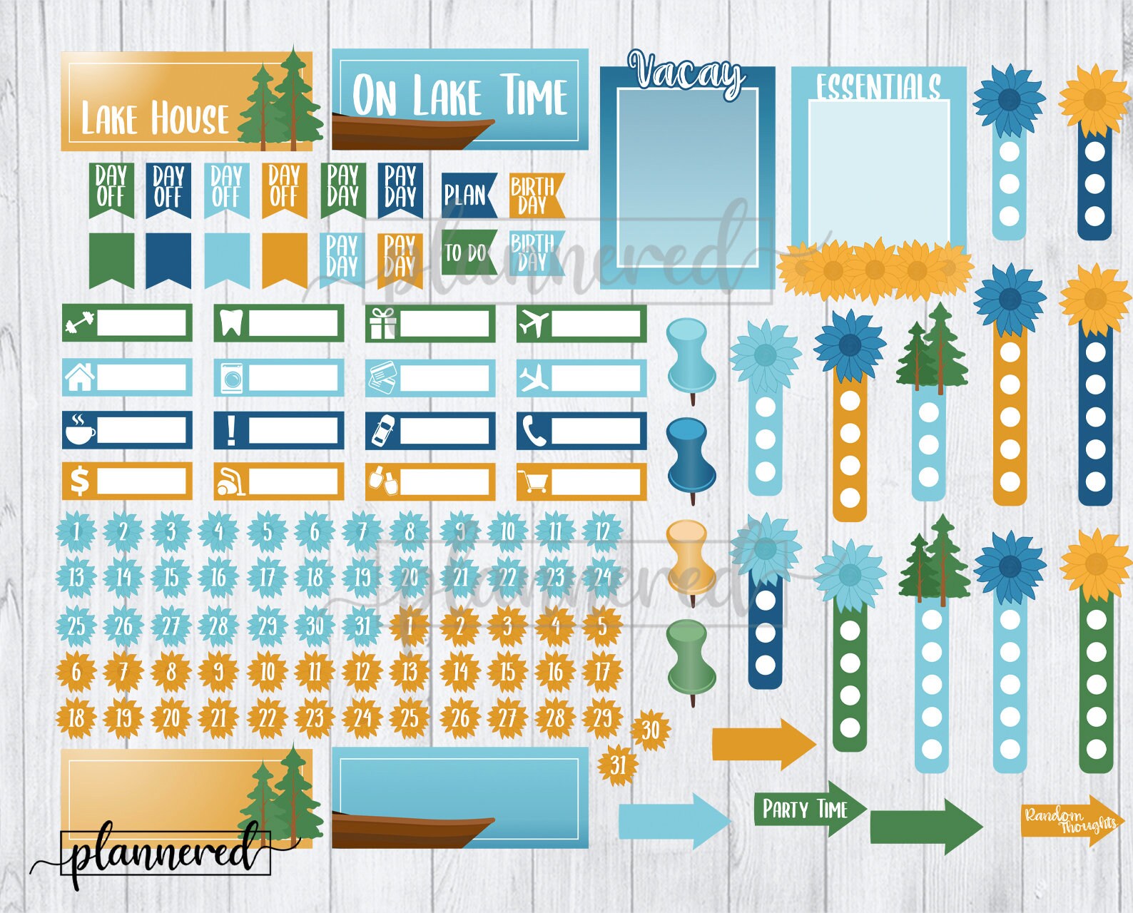 Lake House Digital Stickers, 602 Lake Life Digital Sticker Set ...