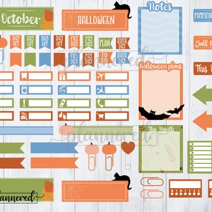 October Digital Stickers, 500+ Digital October Fall Sticker Set ...