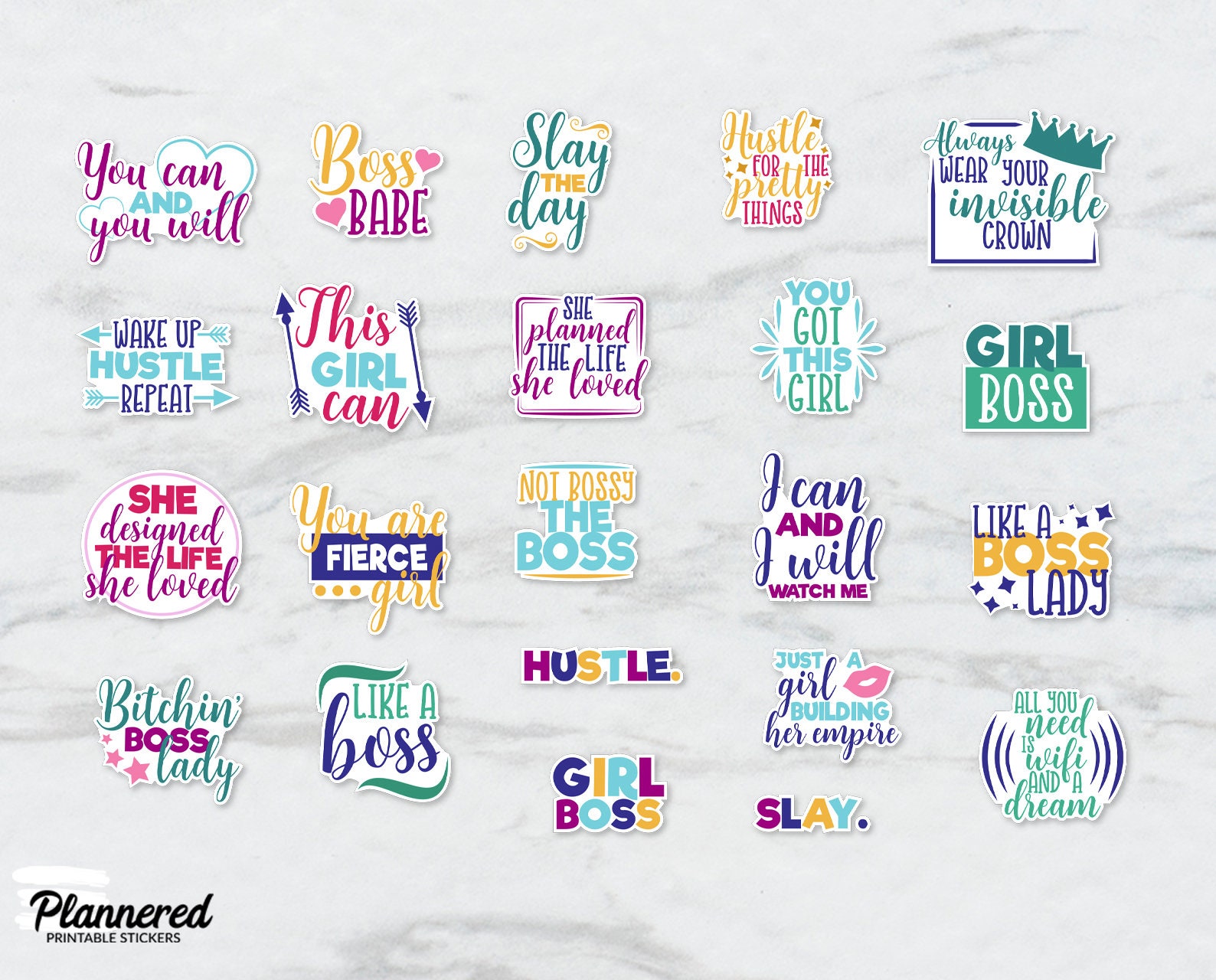 Girl Boss Digital Stickers Precropped Goodnotes Girl Boss - Etsy