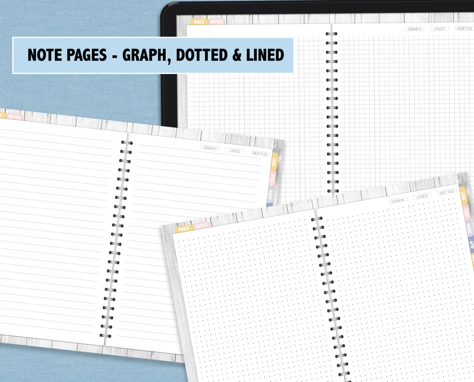 Undated Digital Planner Compact Lifestyle Digital Planner | Etsy