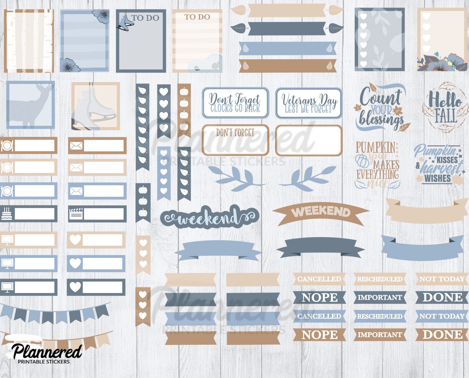 November Digital Stickers 500 Digital November Sticker Set - Etsy