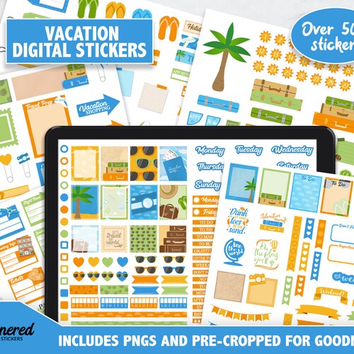 Wanderlust Digital Stickers 500 Digital Travel Sticker Set - Etsy