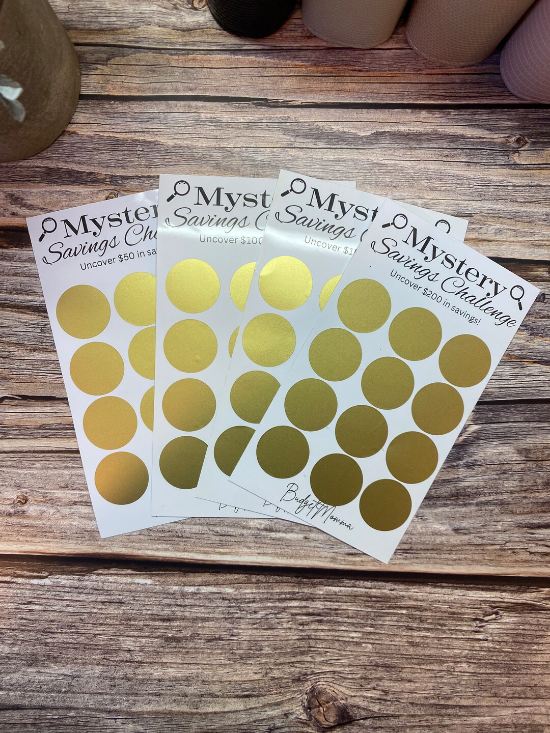 Four Mystery Scratch-off Savings Challenges - Etsy