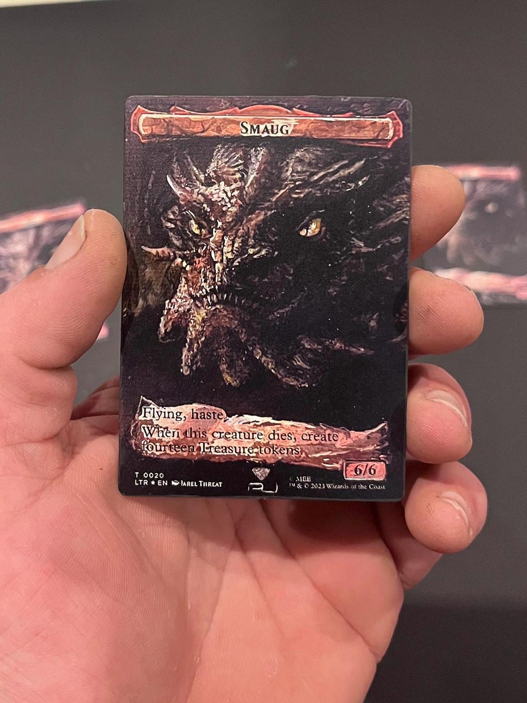 MTG Legendary Sauron Lotr Smaug Card MATT Finish COPY From Original ...
