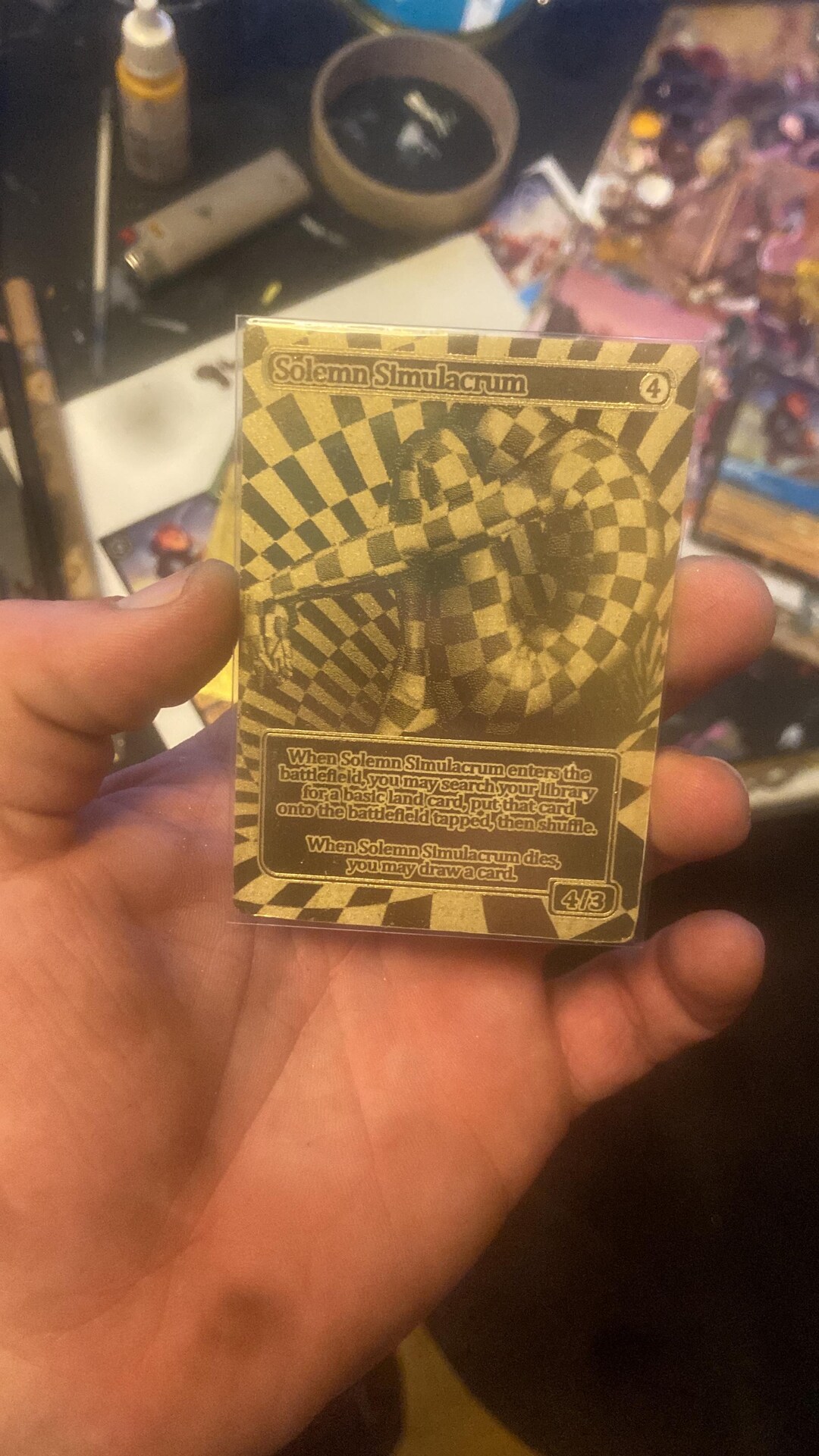 Random MTG Card Leafgold Gilded Polished Engraved Solemn Simulacrum ...