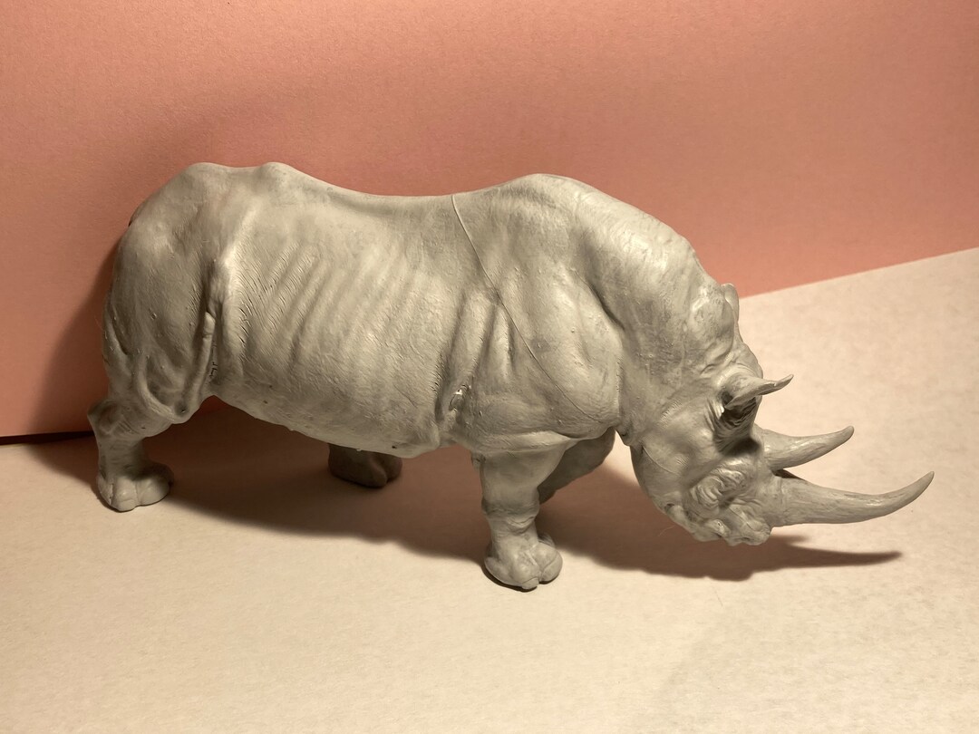 Black Rhino - Unpainted - Animal Den Miniatures - 3D Resin Printed - Etsy