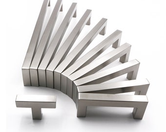 Brushed Nickel Cabinet Pulls - Etsy