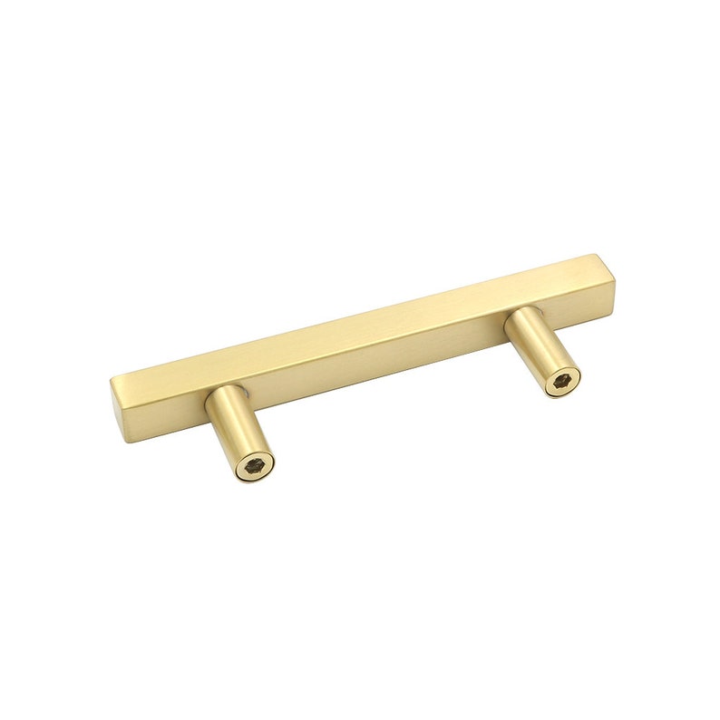 3 inch Drawer Pulls and Knobs Gold Cabinet Handles Brushed | Etsy