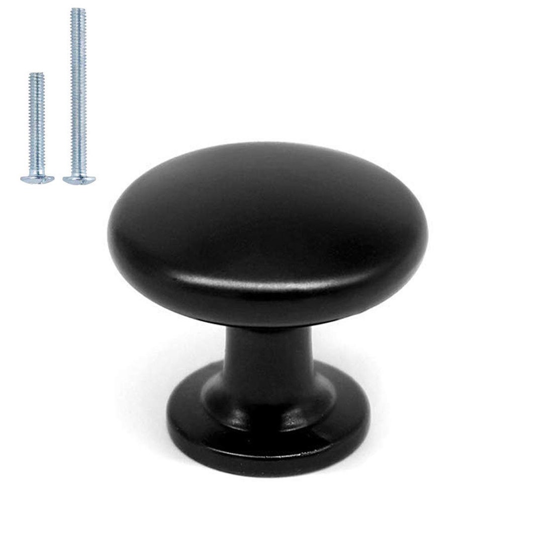 Round Cabinet Knobs Black Drawer Knobs Modern Kitchen Pull - Etsy
