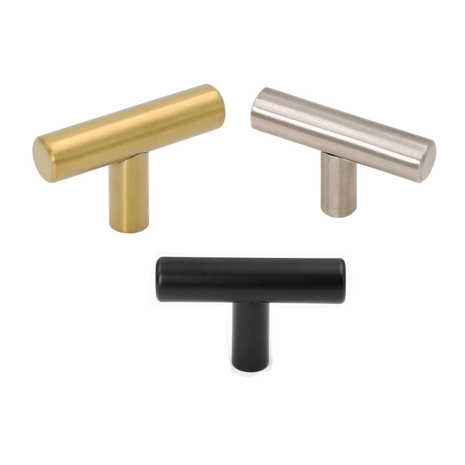Brushed Brass/ Black/ Brushed Nickel Drawer Pulls Kitchen - Etsy