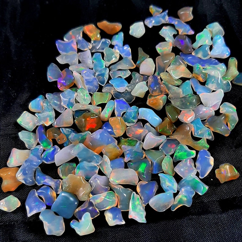 Low Price Sale Natural Opal Gemstone Uncut Opal Chips Multi Fire Stone ...