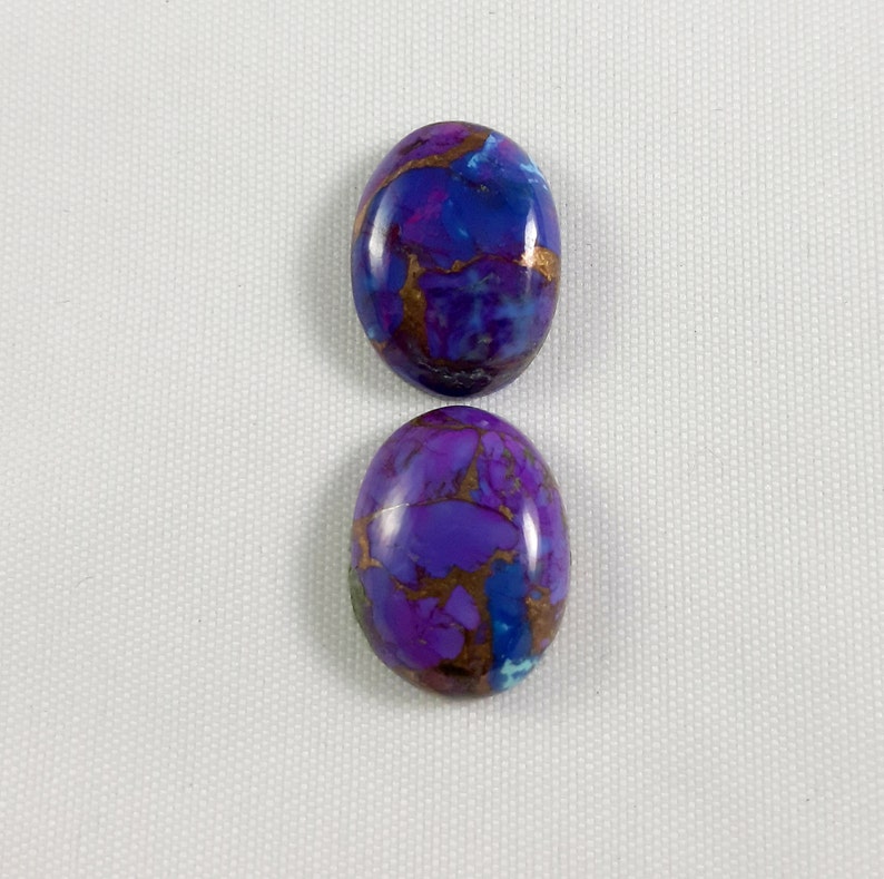 Purple Turquoise Cabochons, Oval Gemstone Pair (16x12x5mm) - Etsy UK