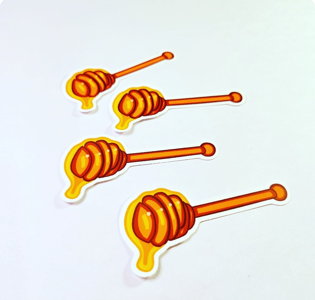 Honey Dipper Sticker, Honey Sticker, Honeybee Sticker, Bee Sticker ...