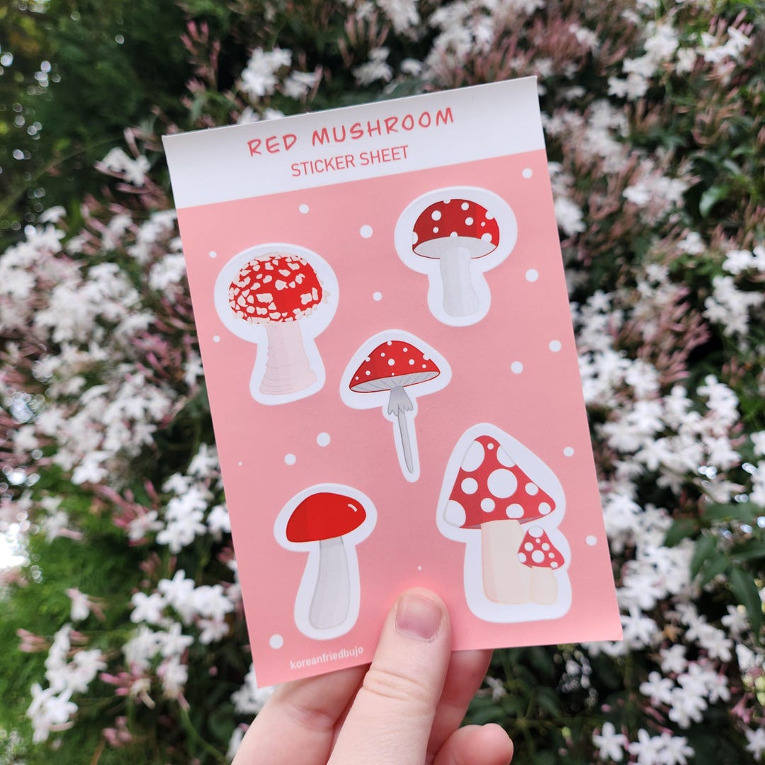Mushroom Sticker Sheet, Bulletjournal Stickers, Journal Stickers ...
