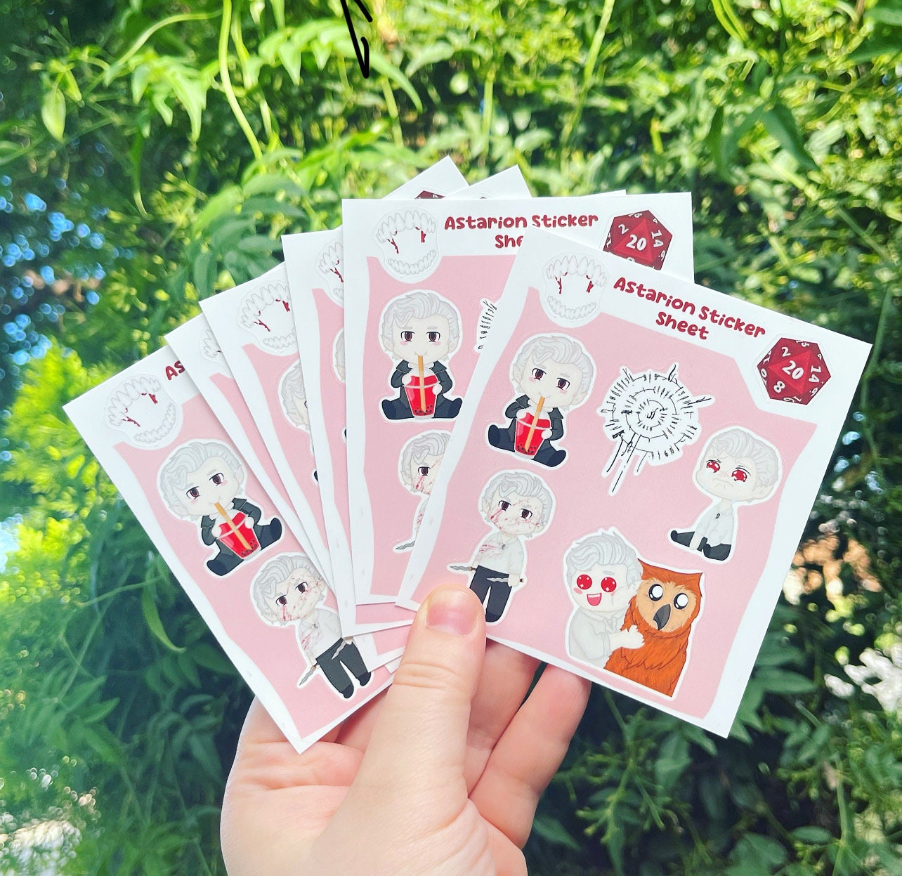 Astarion Chibi Sticker Sheet, Baldurs Gate 3 Astarion Stickers, Baldurs ...