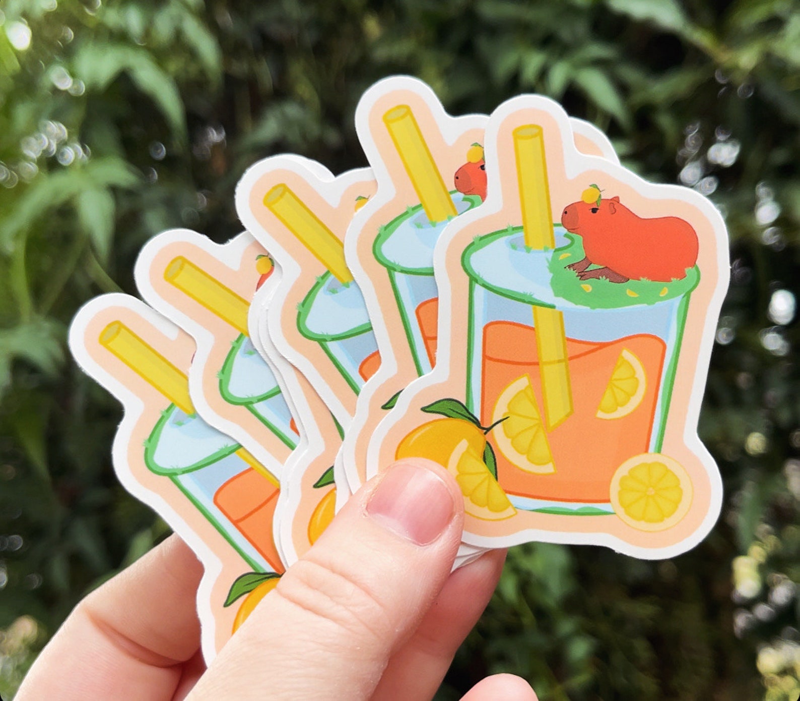 Capybara Boba Tea Bubble-free Stickers, Capybara Sticker, Cute Capybara ...