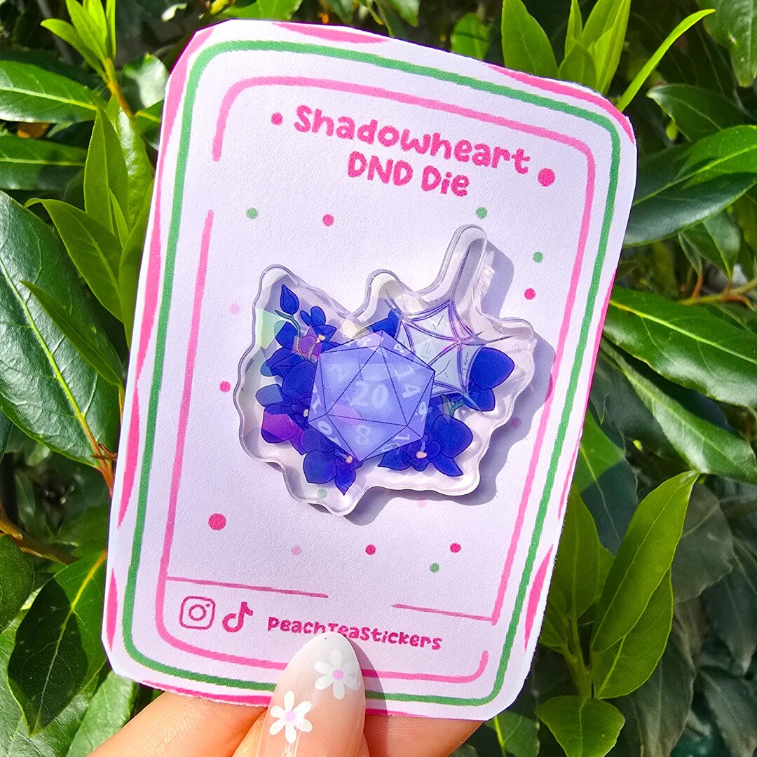 Baldur's Gate 3 Holo DND Die Shadowheart Inspired Acrylic Pin, BG3 Pop ...