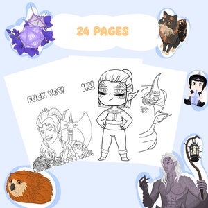 Digital Baldur’s Gate 3 Colouring Book, Baldur’s Gate 3, BG3, BG3 ...