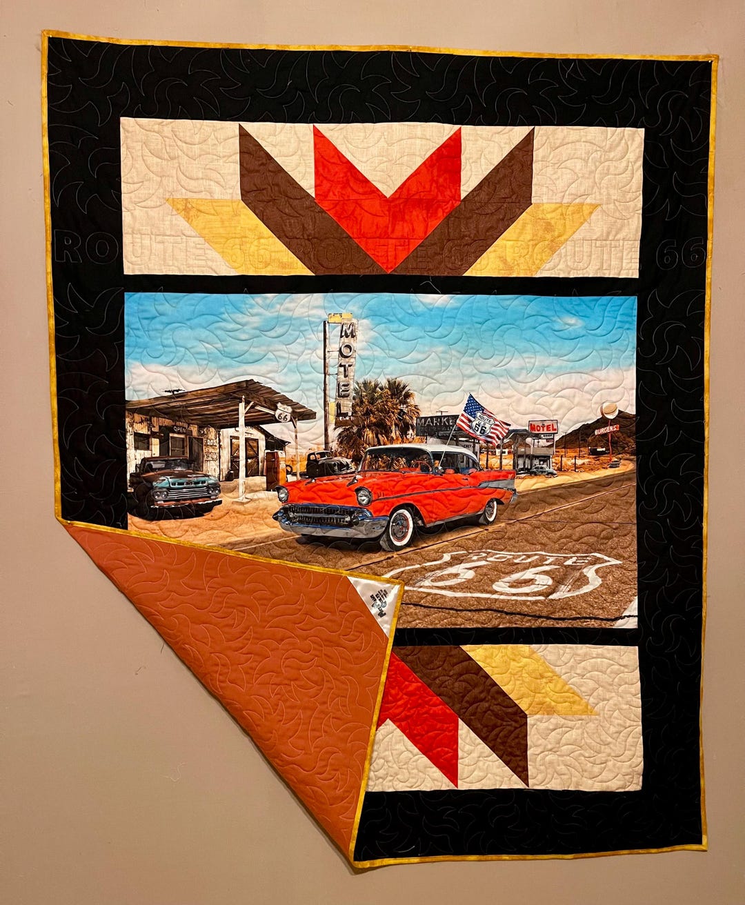 Route 66 Throw Quilt - Etsy