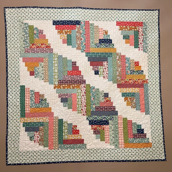 Log Cabin Quilt - Etsy