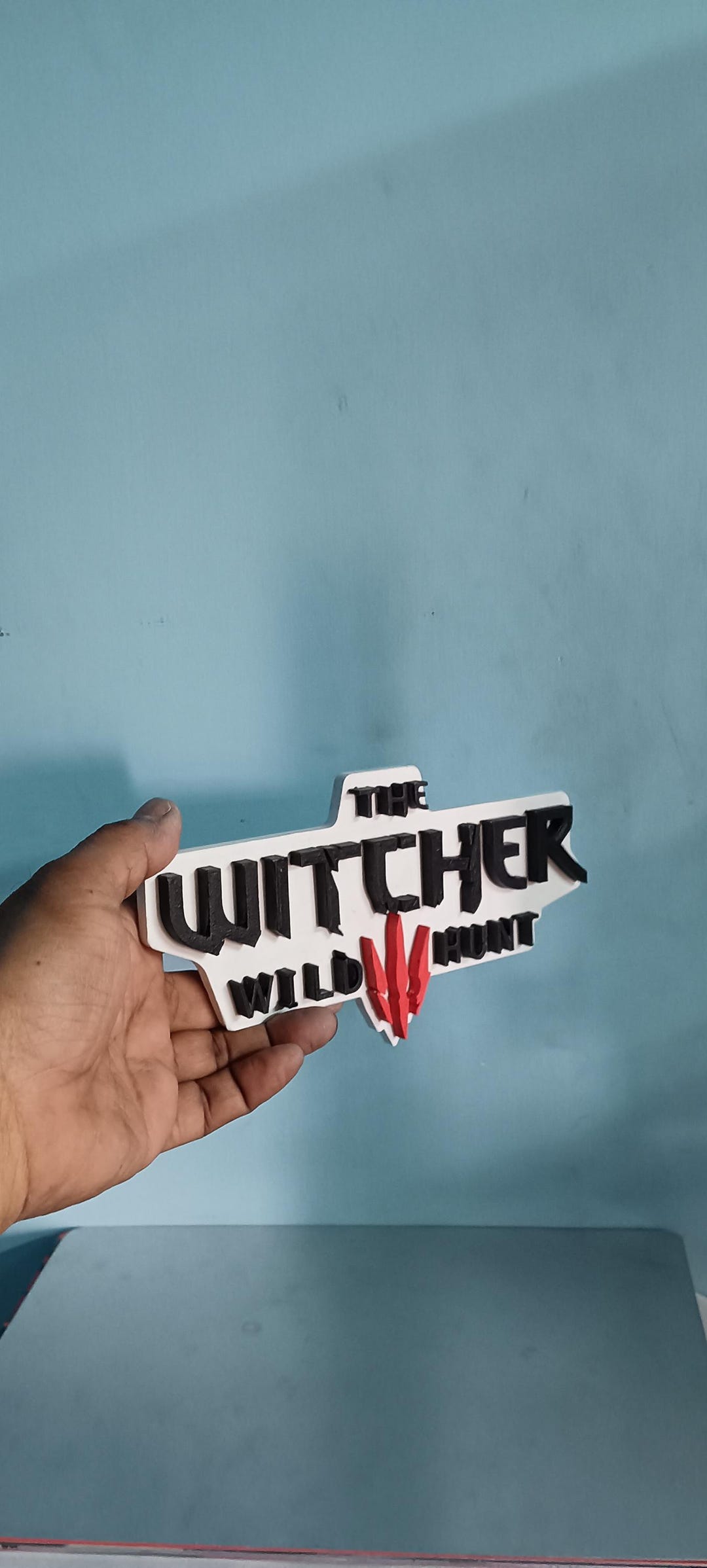 16cm the Witcher Logo 3D Sign Shelf Display 3D Printed Hand Painted ...
