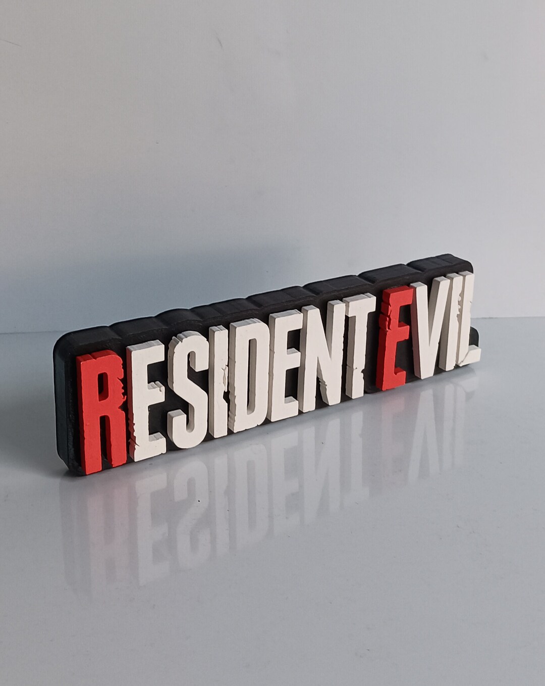 20cm Resident Evil Logo 3D Sign Shelf Display 3D Printed Hand Painted ...