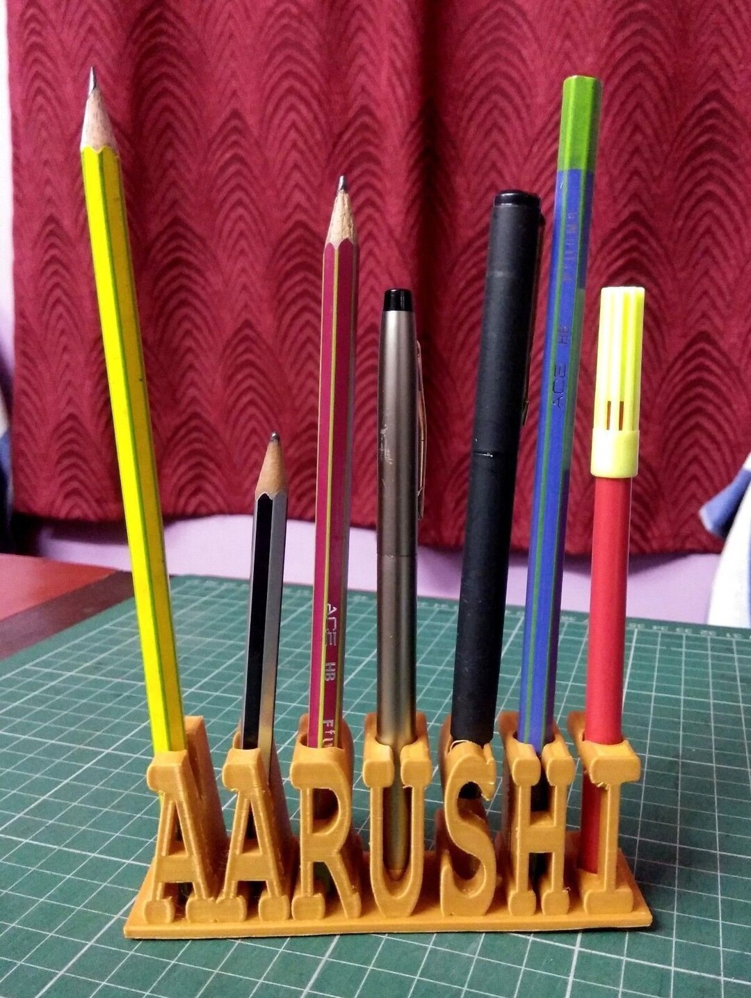 Personalized Customised Name 3D Pen Pencil Holder STAND 3D Print Gift ...