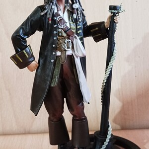 6inch Pirates Jack Johnny Depp 3D Model Statue Movie Figure Painted ...