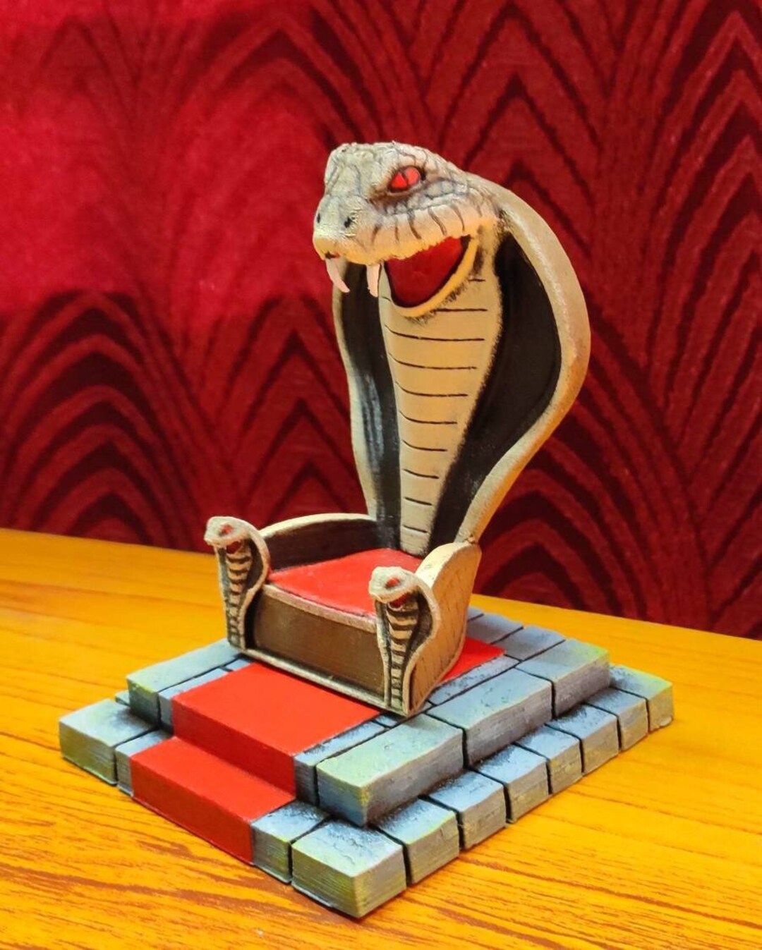 Custom Joe Hand Painted Snake Cobra Comic Throne for 3.75" Figure ...