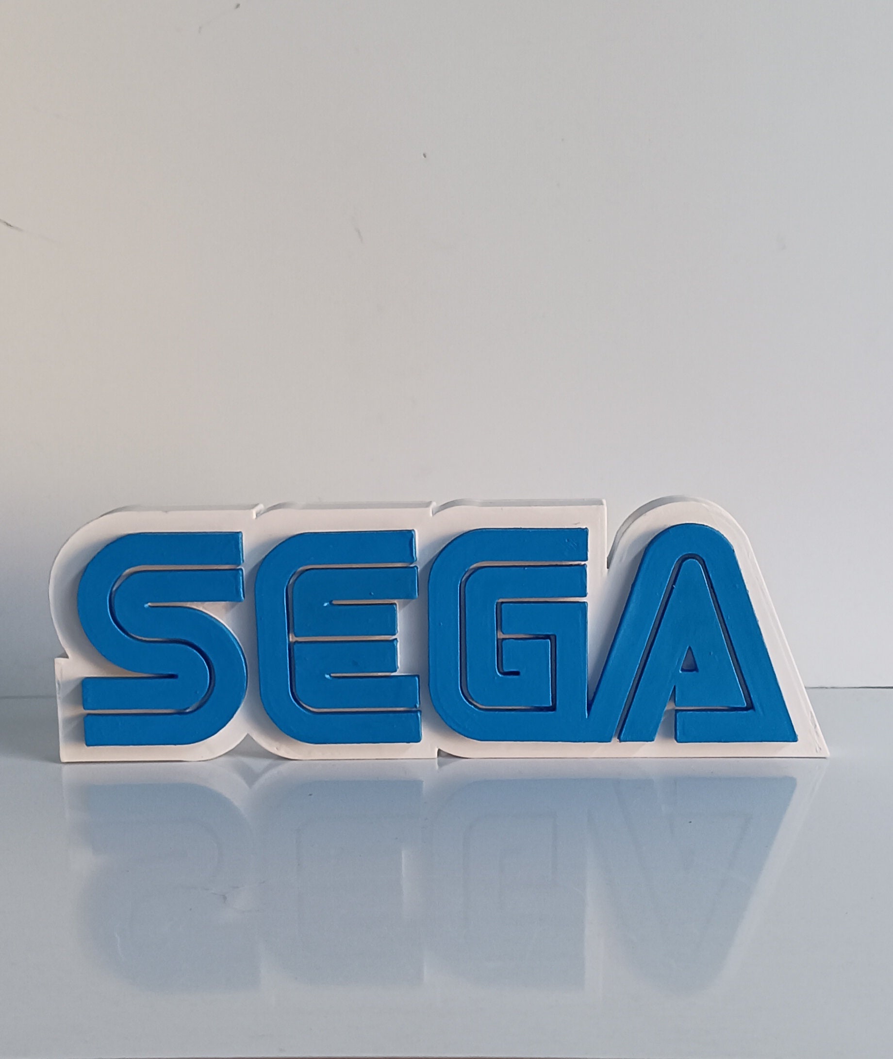20cm Sega Game Logo 3D Sign Shelf Display 3D Printed Hand Painted Home ...