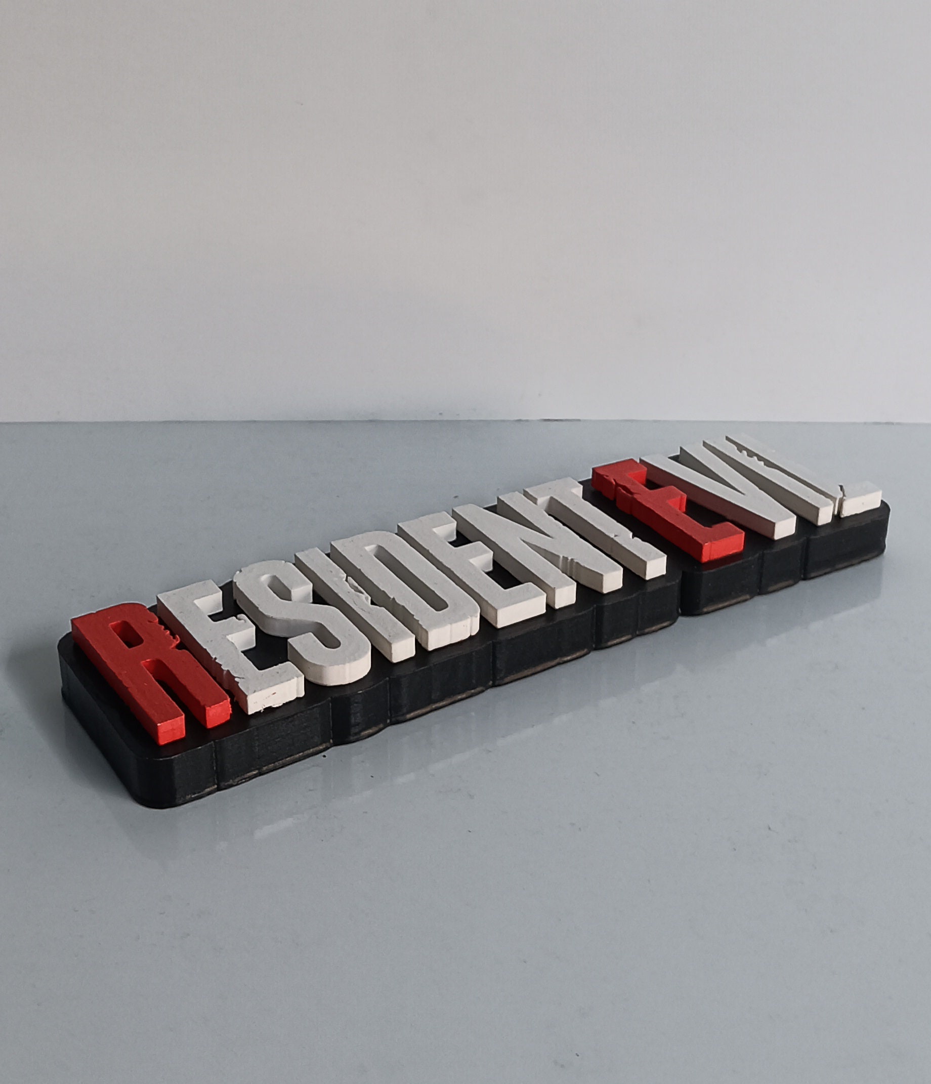 20cm Resident Evil Logo 3D Sign Shelf Display 3D Printed Hand Painted ...