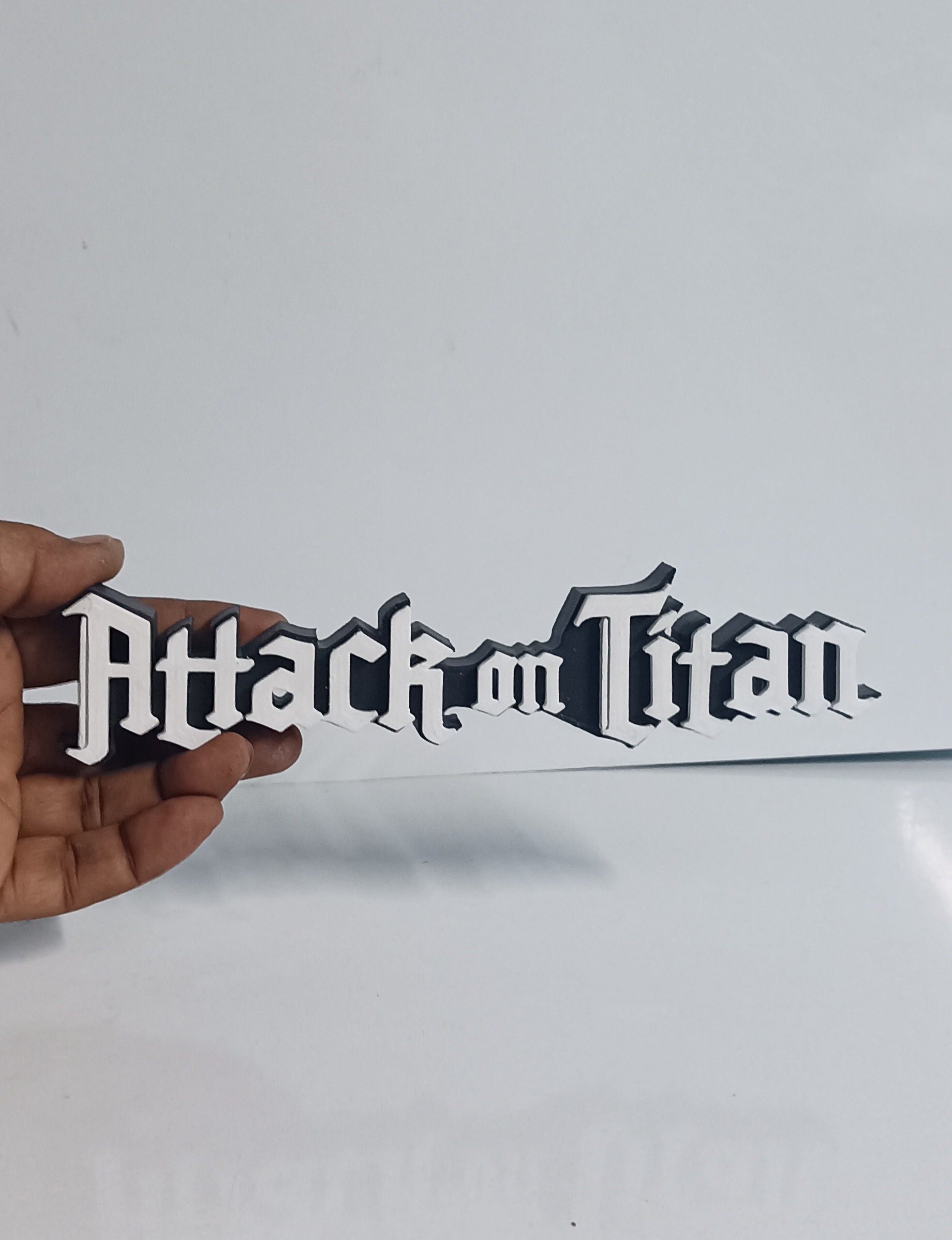 20cm Attack on Titan AOT Logo 3D Sign Shelf Display 3D Printed Hand ...