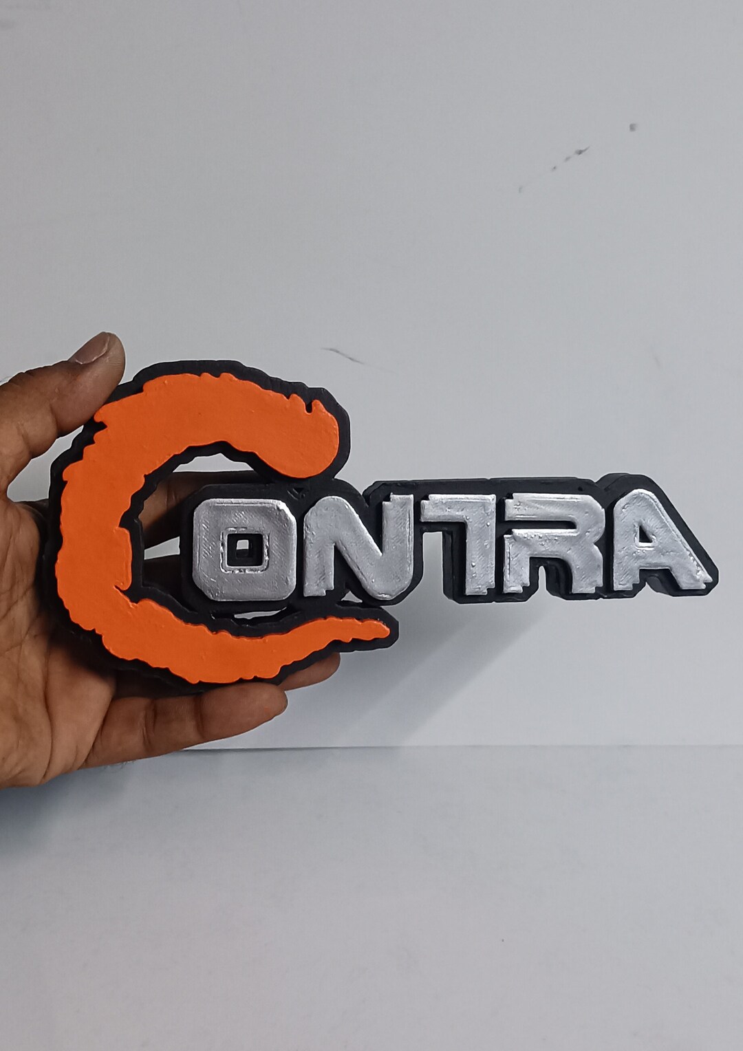 20cm Contra Logo 3D Sign Shelf Display 3D Printed Hand Painted Home ...