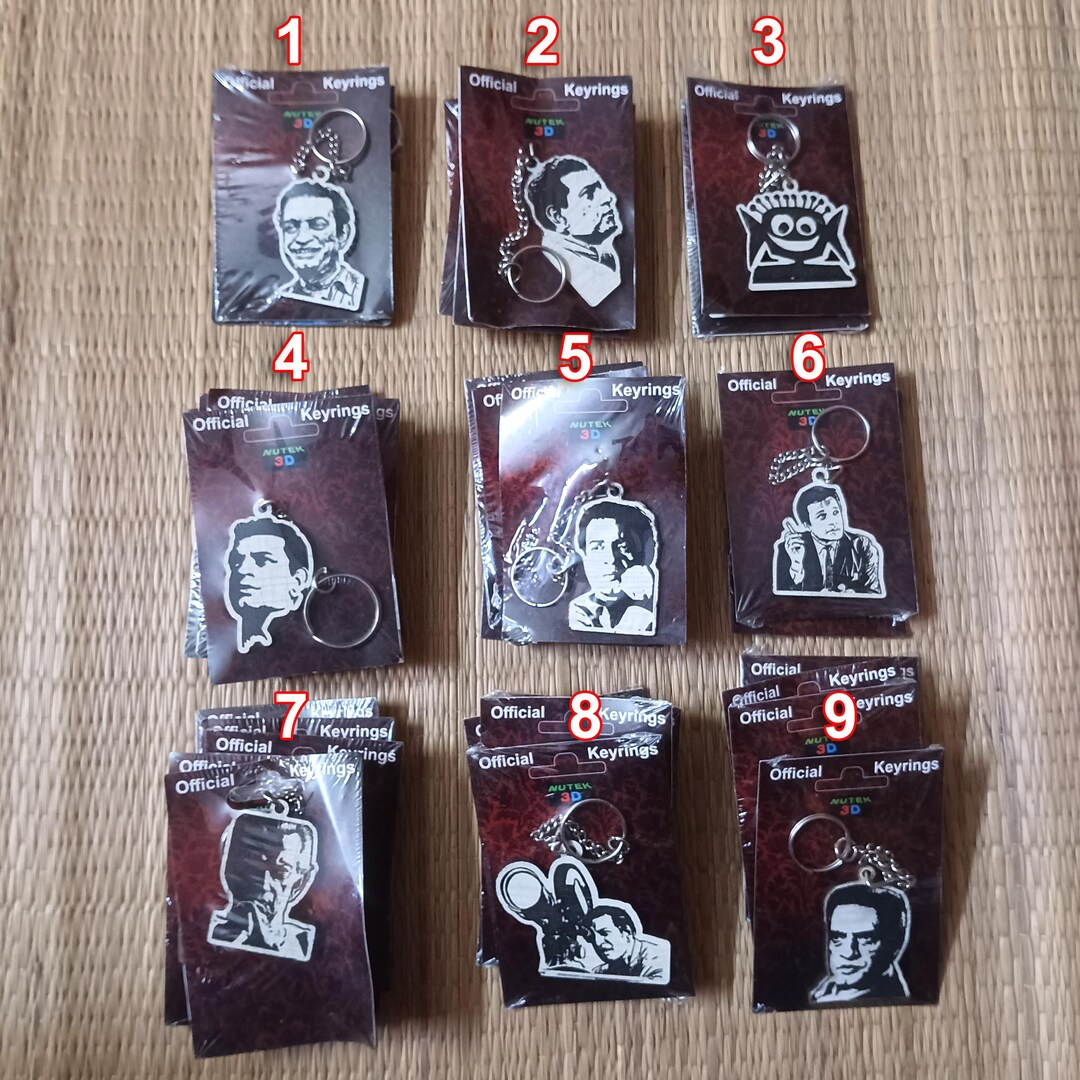 Satyajit Ray Bhooter Raja Uttam Laser Engraved Wooden Keyrings Indian ...