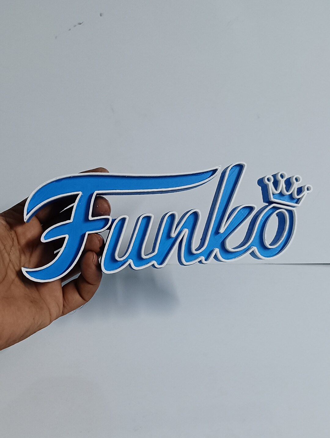 20cm Funk Pop Logo 3D Sign Shelf Display 3D Printed Hand Painted Home ...