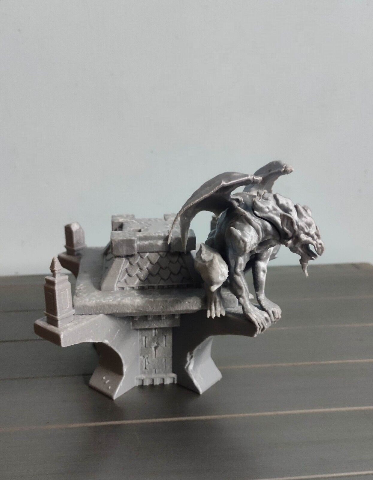 6inch Figure Gargoyle Monster Unpainted Stand for Diorama 3D Printed ...
