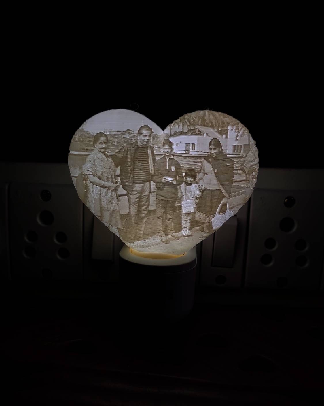 Custom 3D Printed Valentine Lithophane Mini Heart Moon Shape - Etsy