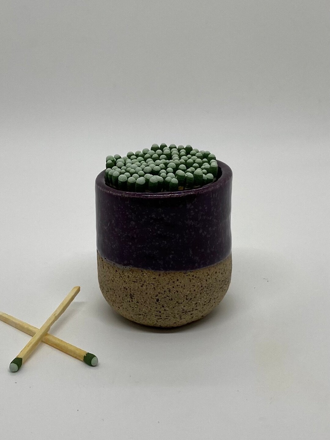 Handmade Stoneware Matchstick Holder, Ceramic Match Striker, Strike ...