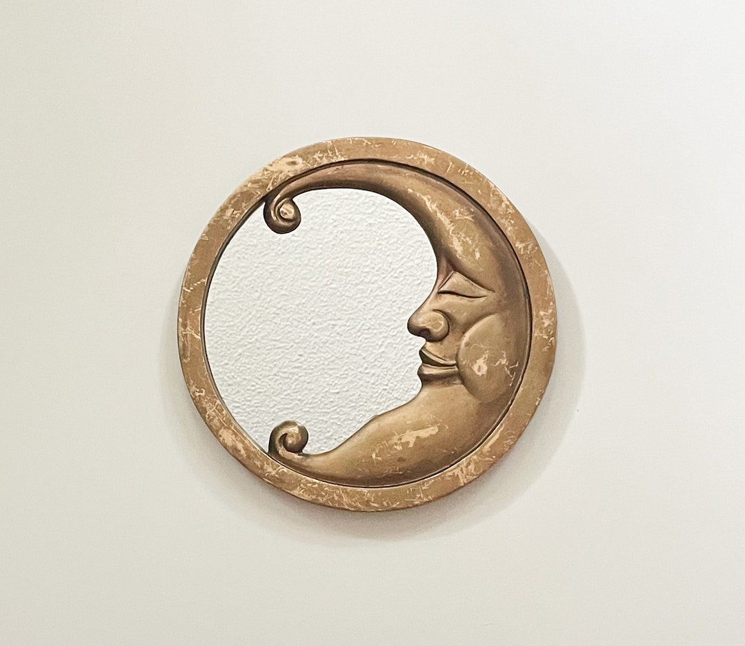 Vtg Gold Moon Accent Mirror 90s New Age Revival Celestial Theme - Etsy