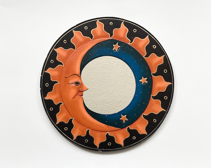 Vtg Sun & Moon Accent Mirror Folk Art Style 90s New Age Revival ...
