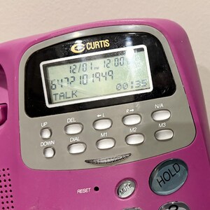1990s Purple Landline Phone Telephone W/ Digital Display & Grey Dial ...