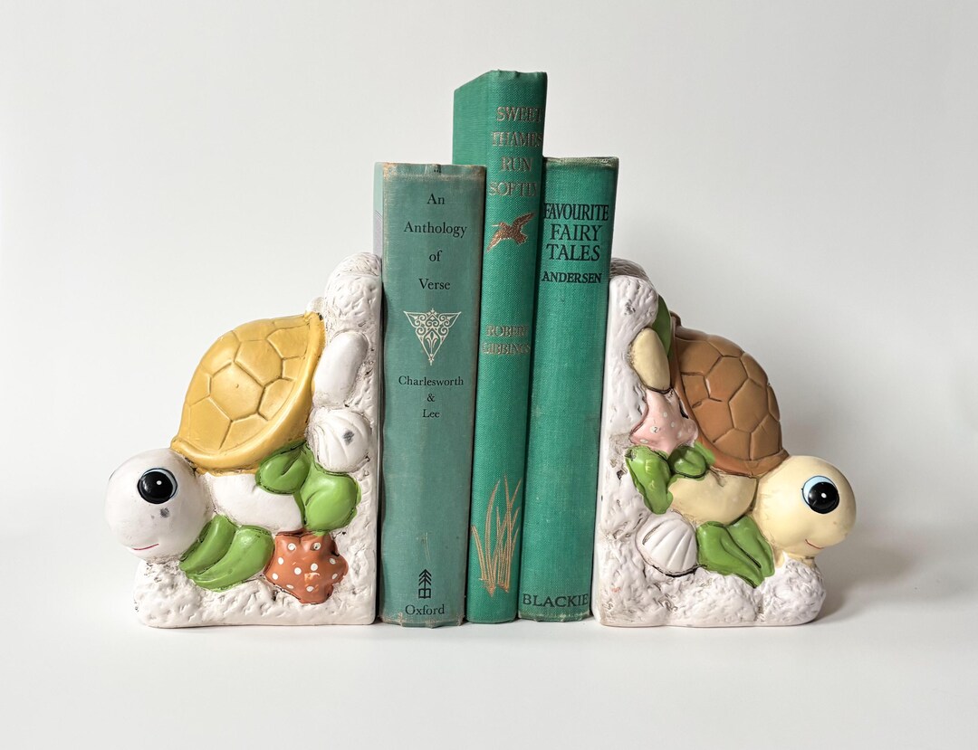 Vtg Turtle Bookends Cute Ceramic Kids Bookends 2pc Set - Etsy