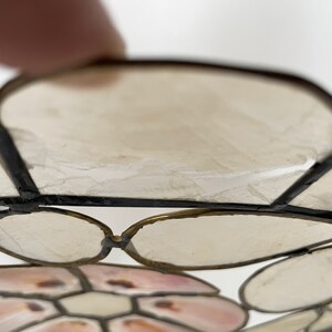 1980s Fan Seashell Lamp Made With Real Capiz Shell & Brass Base Accent ...